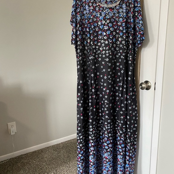 Reborn | Dresses | Reborn Black Floral Maxi Dress | Poshmark